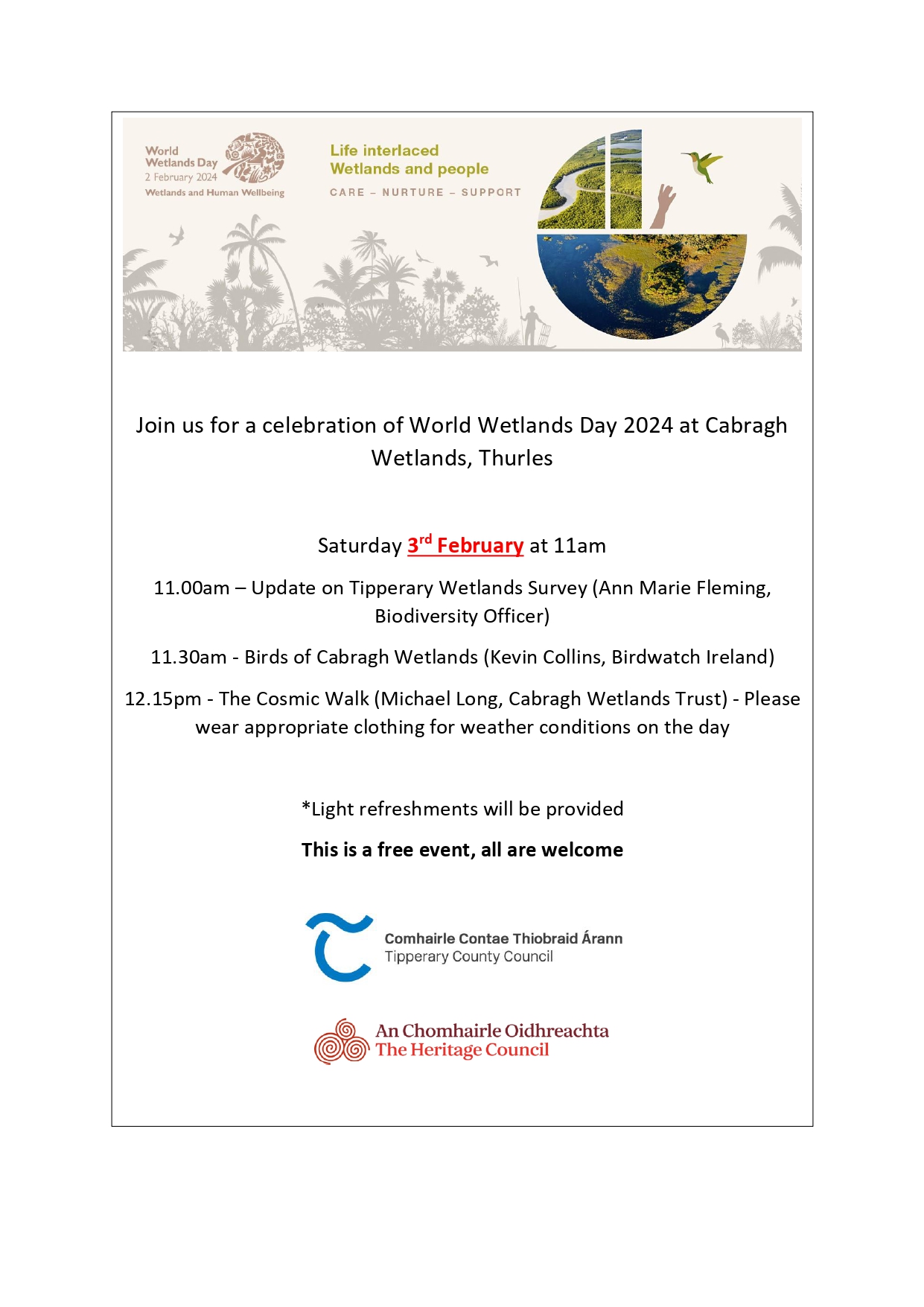 Celebrate World Wetlands Day at Cabragh Wetlands | Community Wetlands Forum